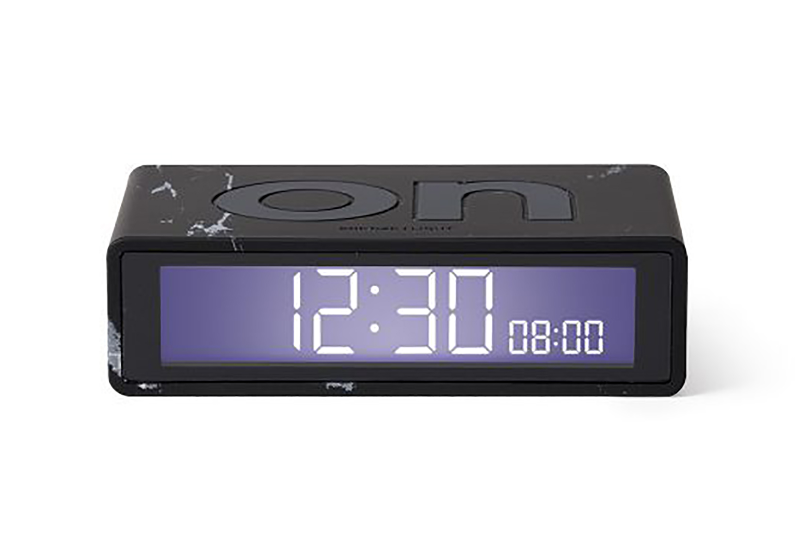Granbergs - Lexon LCD Flip Alarm Clock - Black Marble